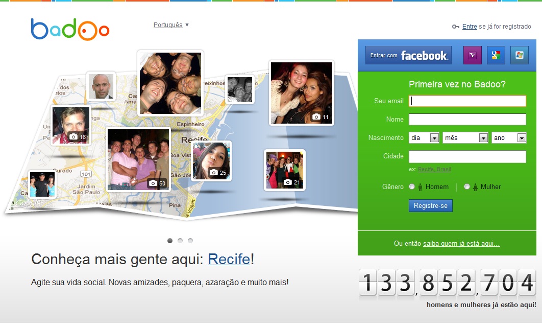 Badoo entrar: Login, Cadastrar, Grátis pelo Facebook, Encontros, Baixar ...